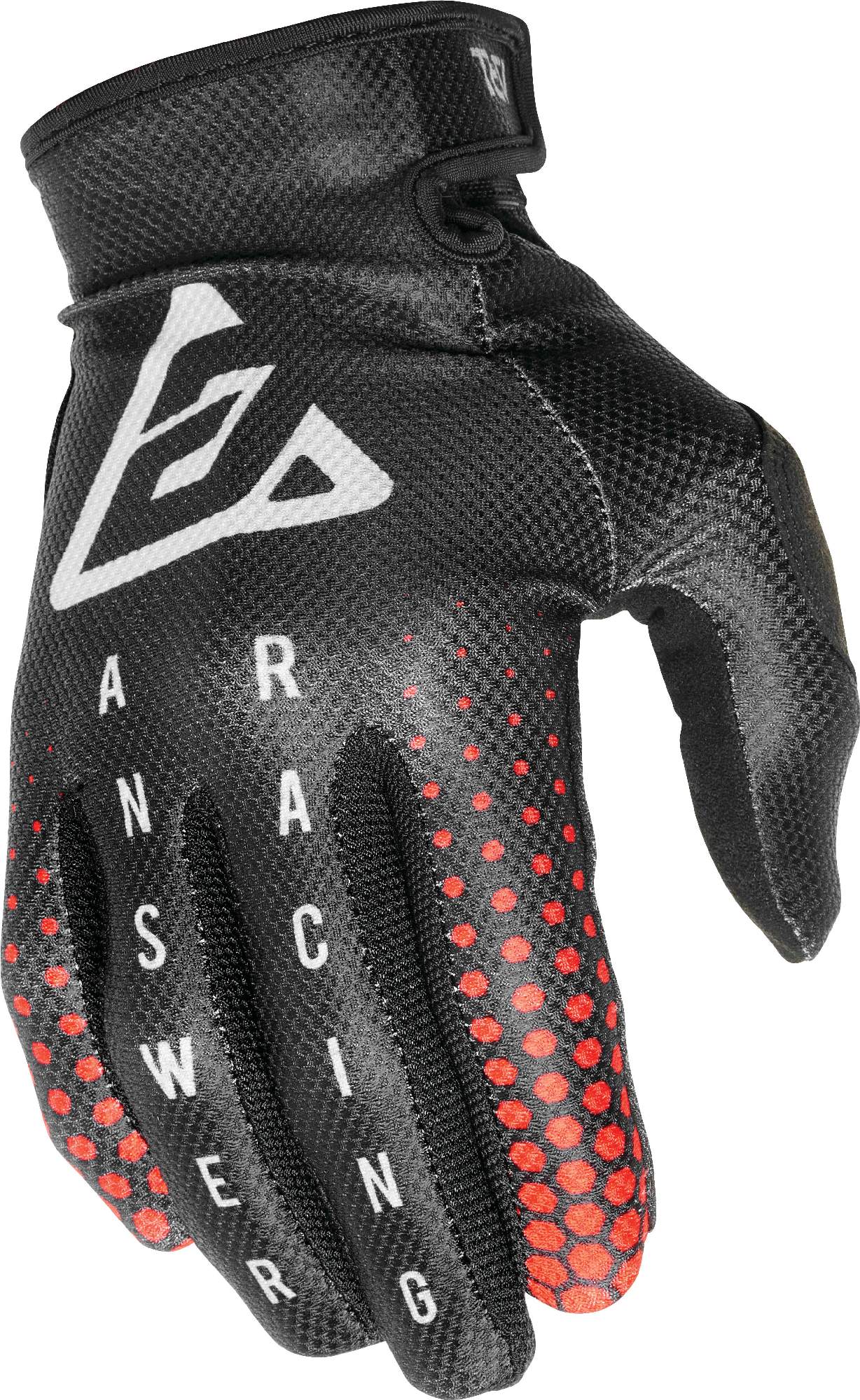 Answer Youth AR1 Swish Dirt Bike Gloves Black/Answer Red/Silver Size ...
