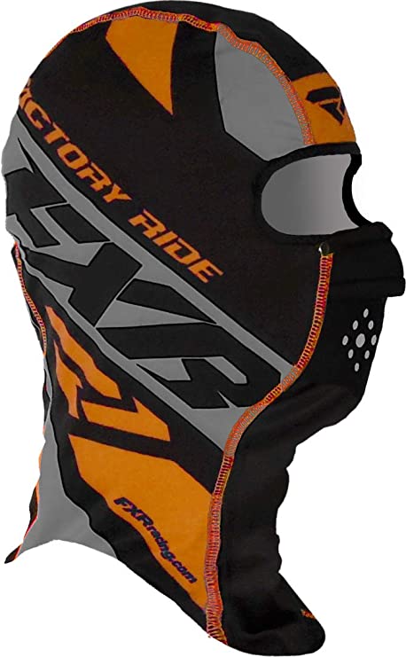 FXR Adult Boost Anti-Fog Balaclava Snowmobile Black/Grey/Orange Size ...